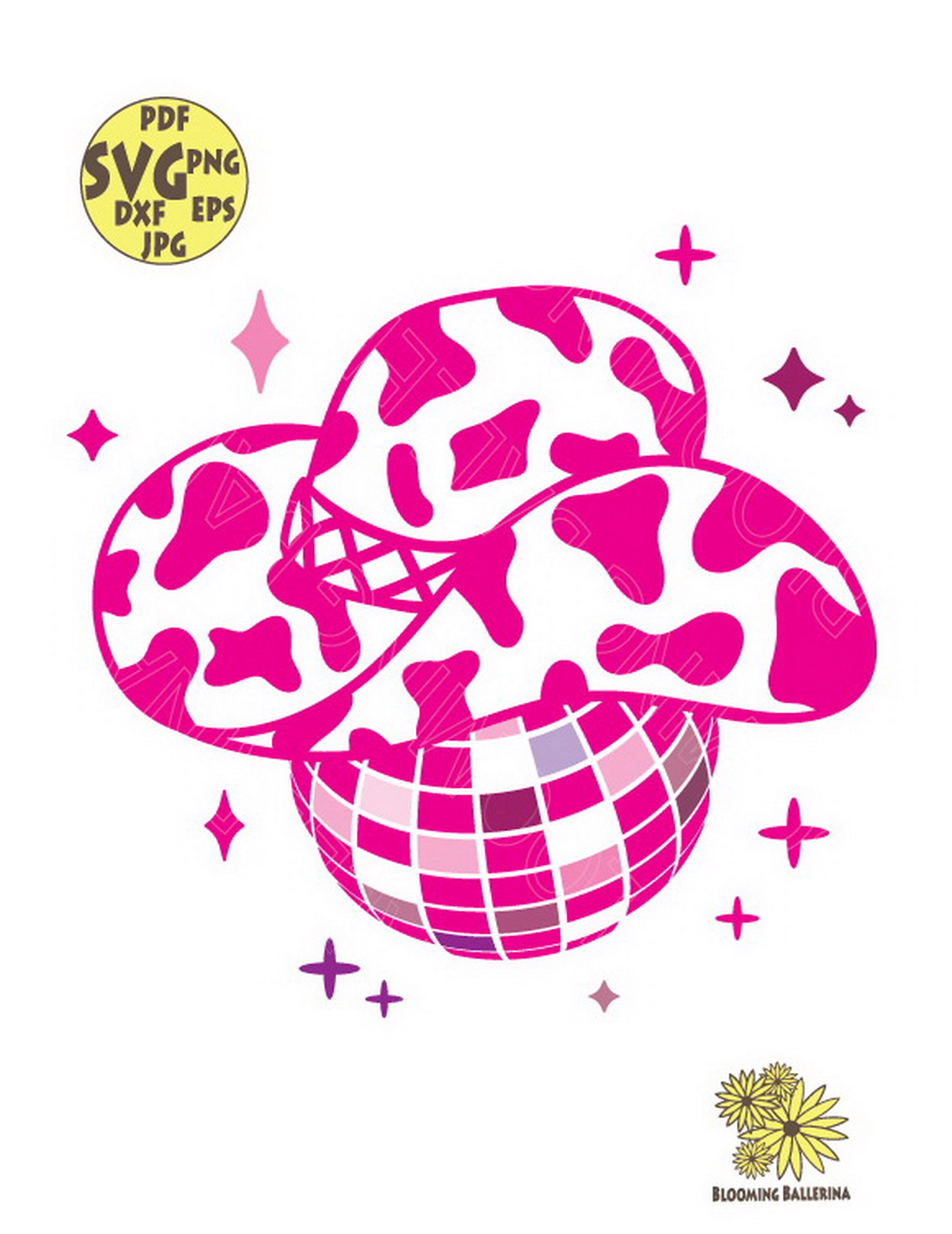 Disco Ball Svg File Pink Cowgirl Hat Svg File Cowboy Hat - Etsy