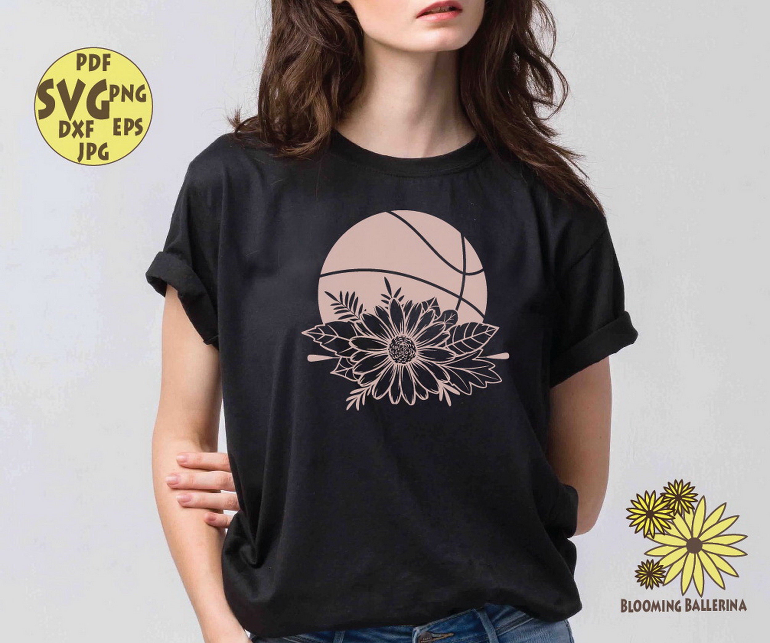 Basketball Svg Floral Basketball Svg Basketball Mom Svg - Etsy