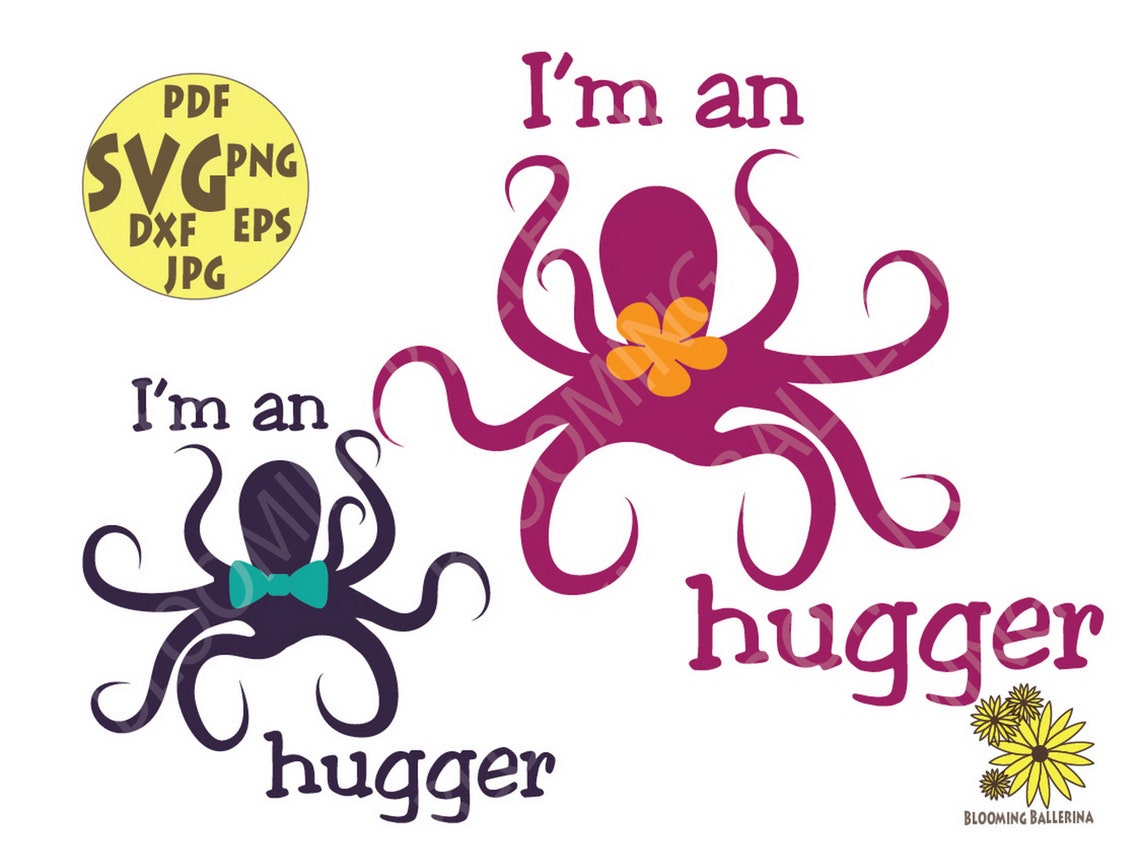 Hugger Svg Octopus Svg Girl Octopus SVG Hug Me SVG Boy - Etsy