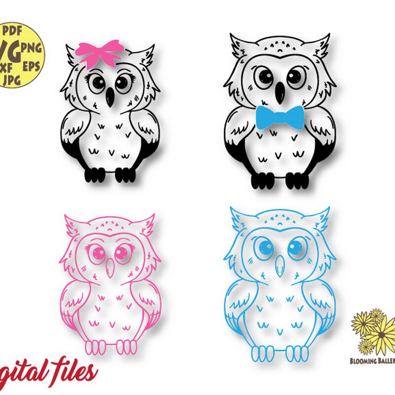 Girl Owl Bow - Etsy