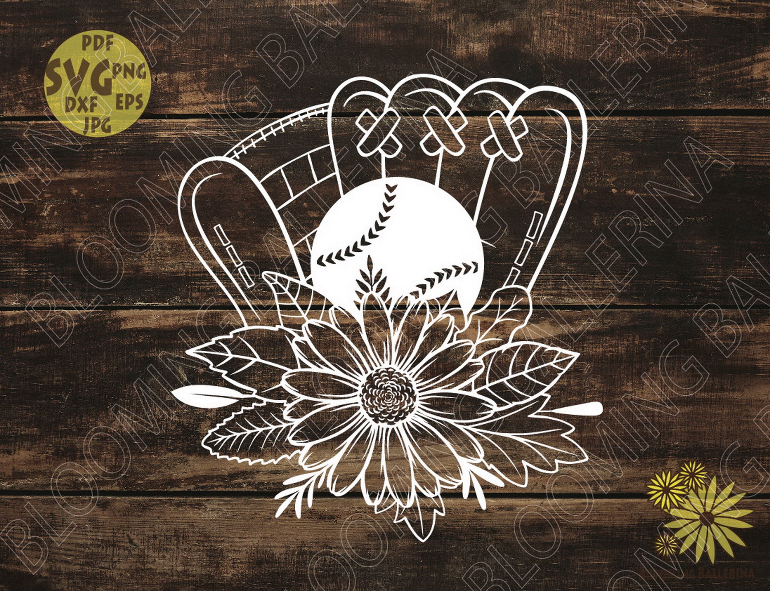 Baseball Svg, Floral Baseball Svg, Baseball Mom Svg, Baseball Cut File ...
