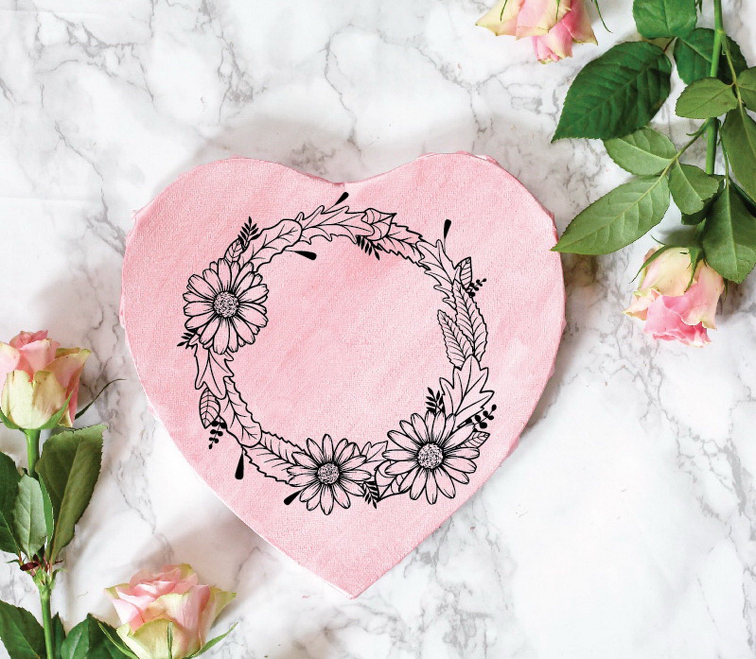 Floral Borders Svg Round Frame Svg Floral Svg Daisy Svg - Etsy