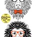 Lion Svg, Lions With Glasses Bowtie Svg, Leo Svg, King Lion Svg, Animal ...