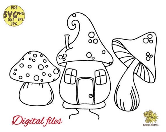 Printable Gnome Paper Dolls and Fairy Mushroom Gnome Houses in COLOR ...
