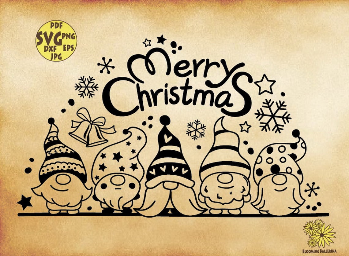 Christmas Gnomes Svg File Christmas Gnome Svgmerry Christmas - Etsy