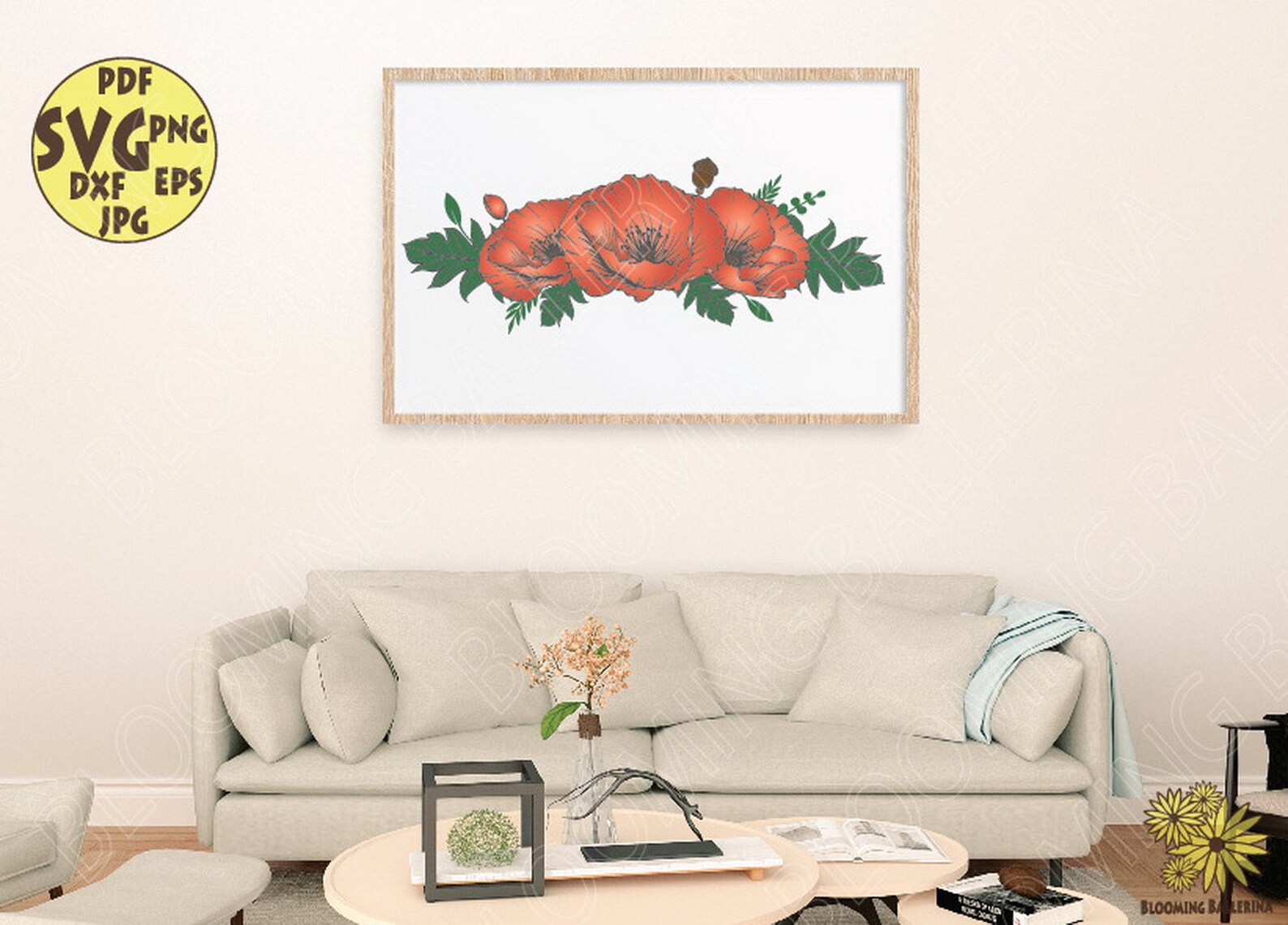 Poppy Flower Svg File Poppies Bundle Svg Poppy Decor Svg | Etsy