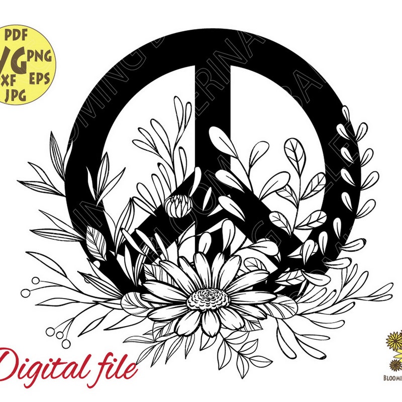 Peace Sign Svg - Etsy