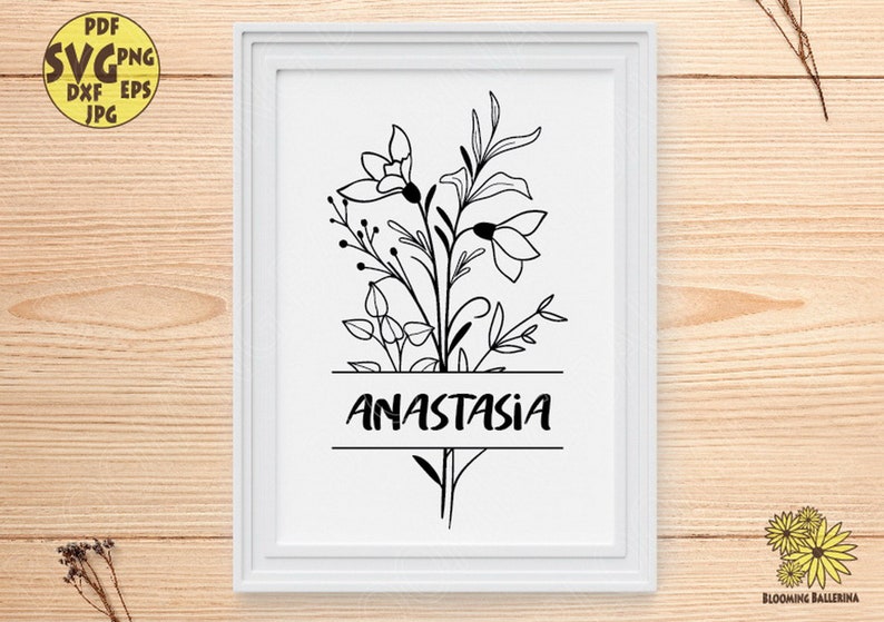 Monogram Birth Month Flowers Svg Birth Month Flower Birth - Etsy