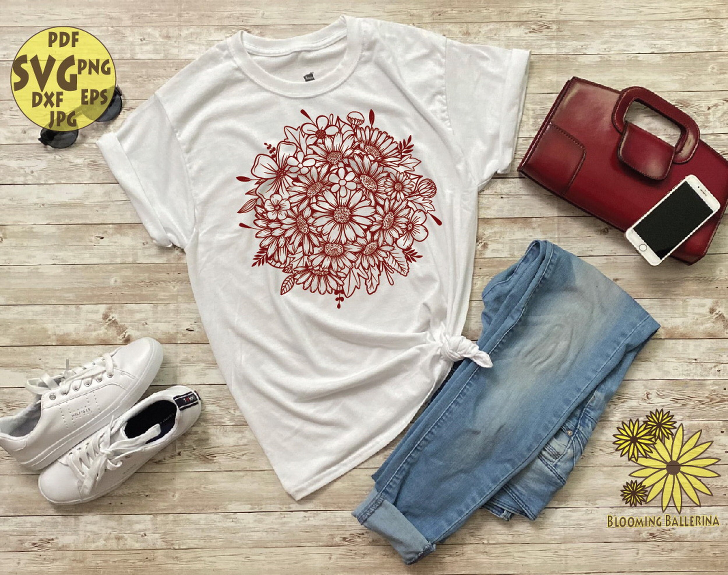 Sphere of Flowers Svg Flower Circle Svg Spring Svgwedding | Etsy