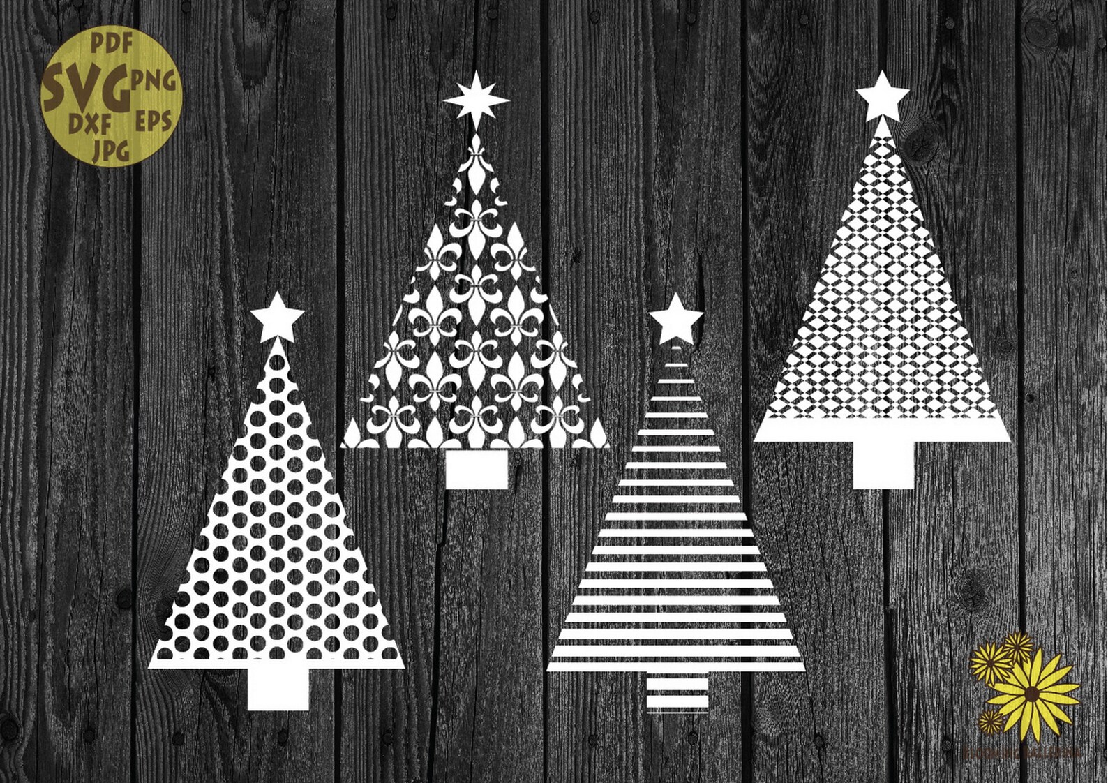 Christmas Tree Svg Trees SVG Christmas Tree Clipart - Etsy
