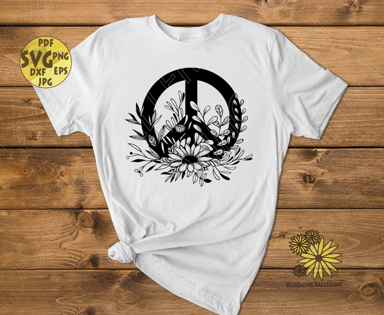 Peace Svg Botanical Peace Sign Svg Hippie Svg Floral Svg - Etsy