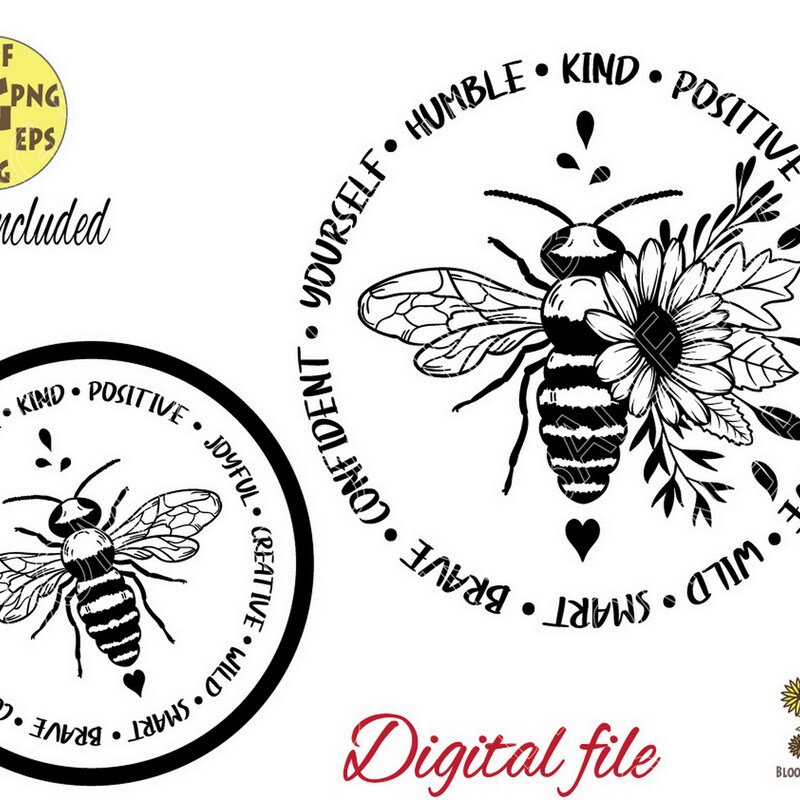 Bee Kind Svg - Etsy