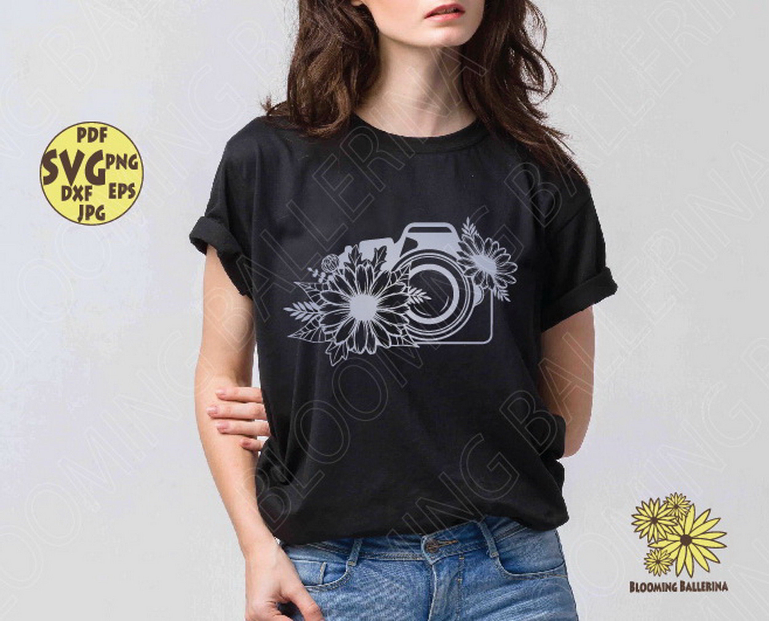 Photography Svg Camera Svg Floral Svg Daisy Svg Botanical - Etsy UK