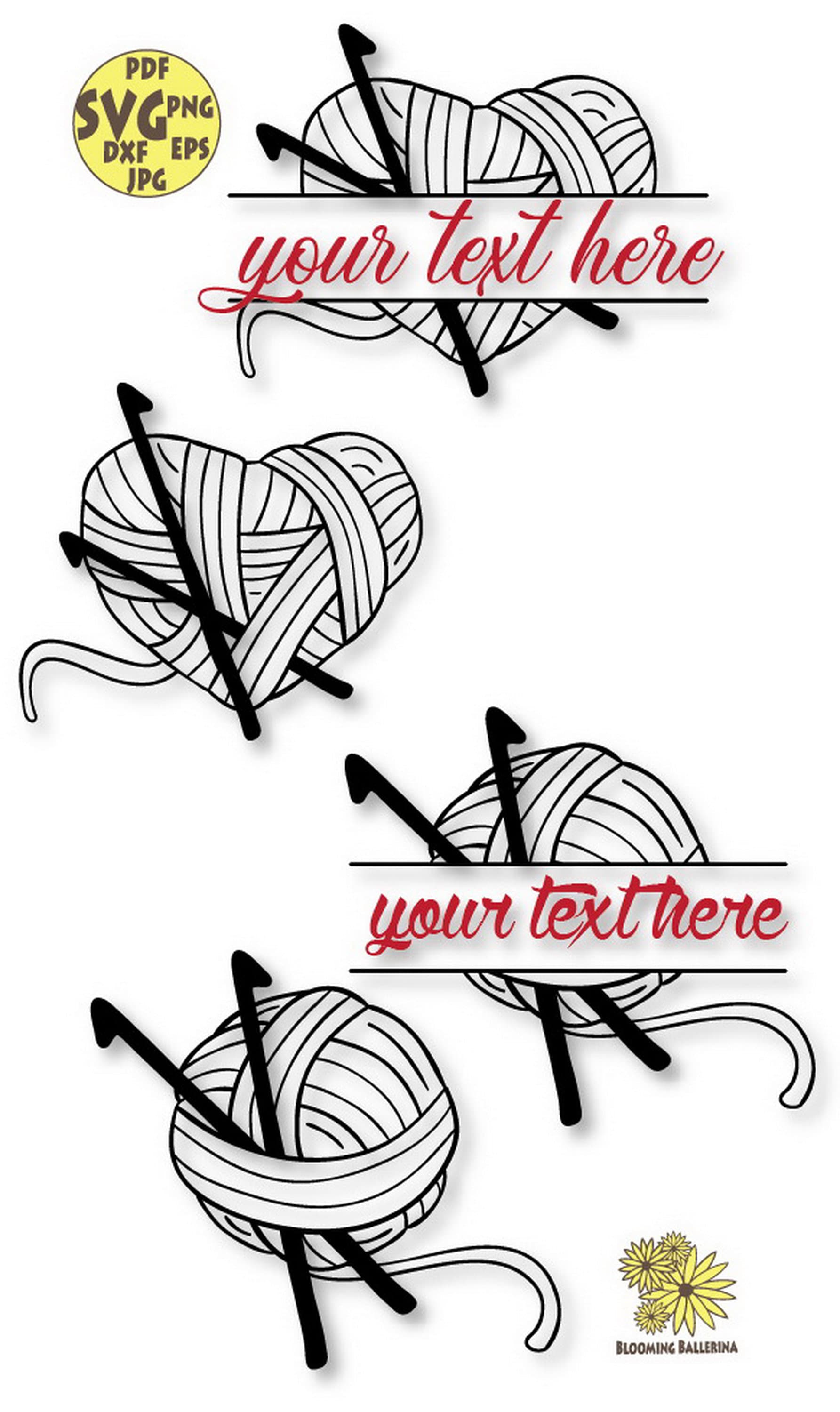 Crochet Svg, Crochet Yarn Svg, Crochet Hooks Svg, Crochet Monogram Svg ...