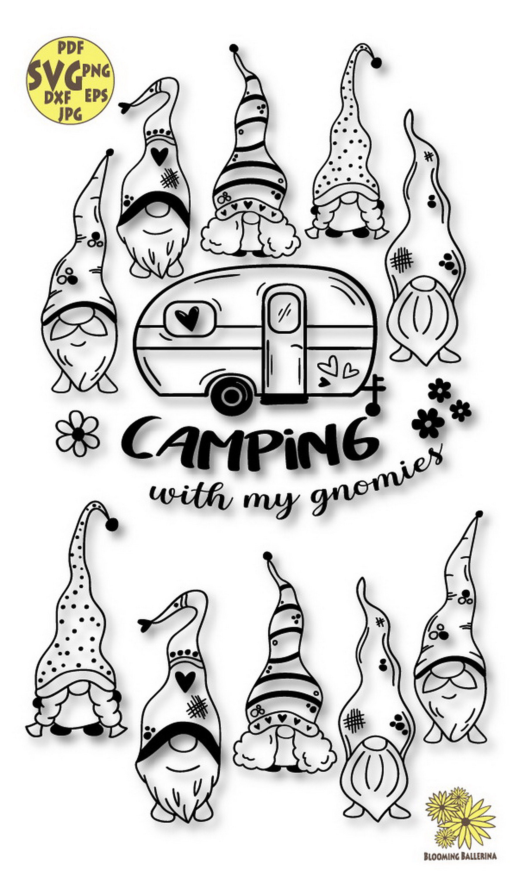 Camping With My Gnomies Svg File Camper Svg File Gnomes Svg - Etsy