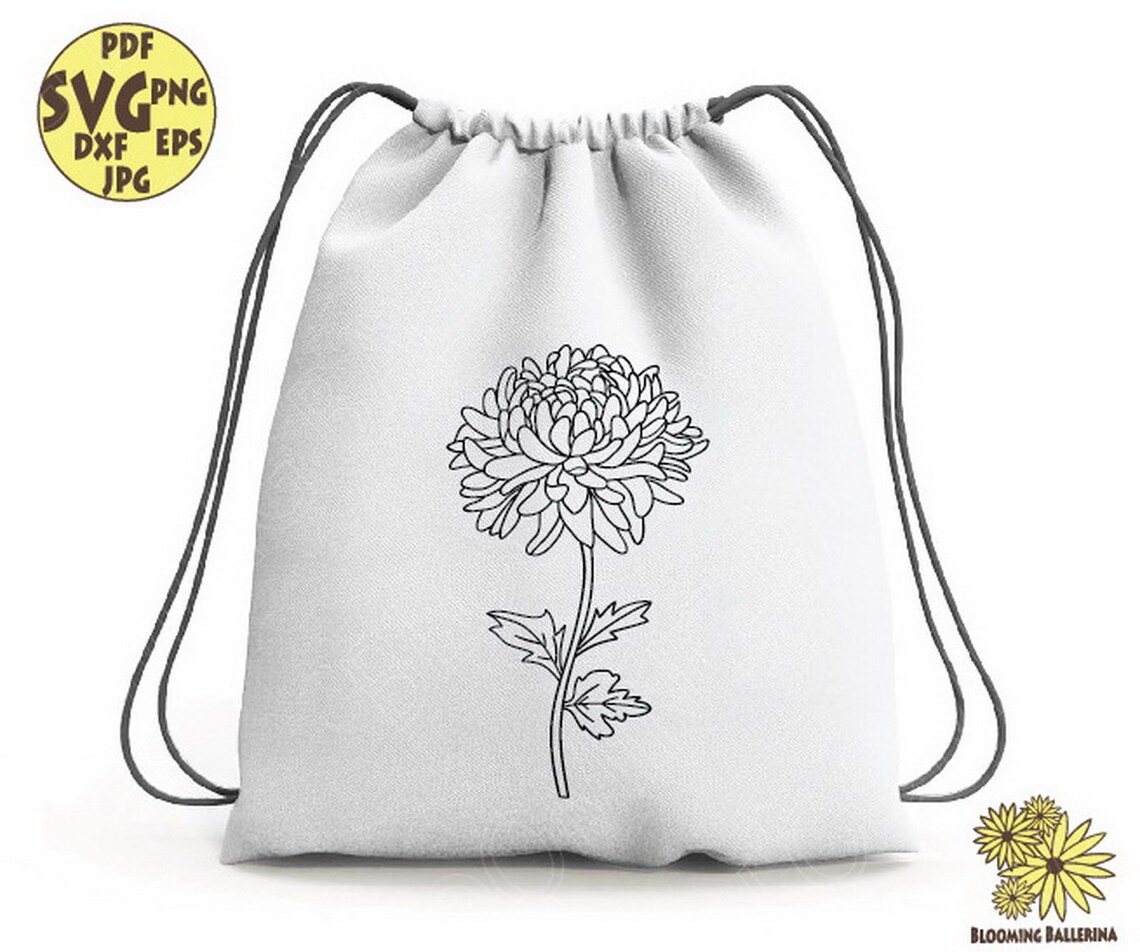 Chrysanthemum Flower Svg File November Birth Flower Svg - Etsy
