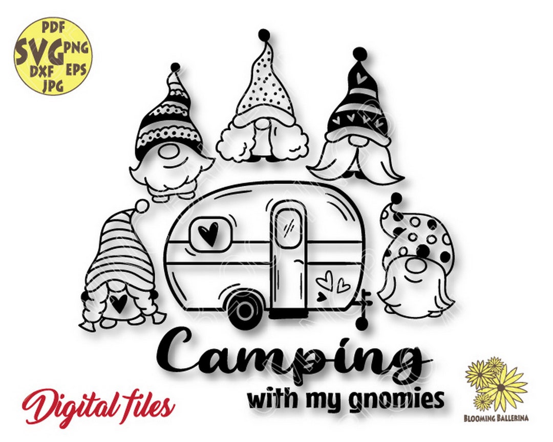 Camping With My Gnomies Svg File, Gnomes Svg, Camp Life Svg, Camper Svg ...