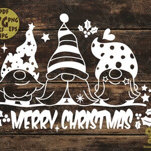Christmas Gnomes Svg, Merry Christmas Svg, Winter Gnome Clip Art, Gnome ...