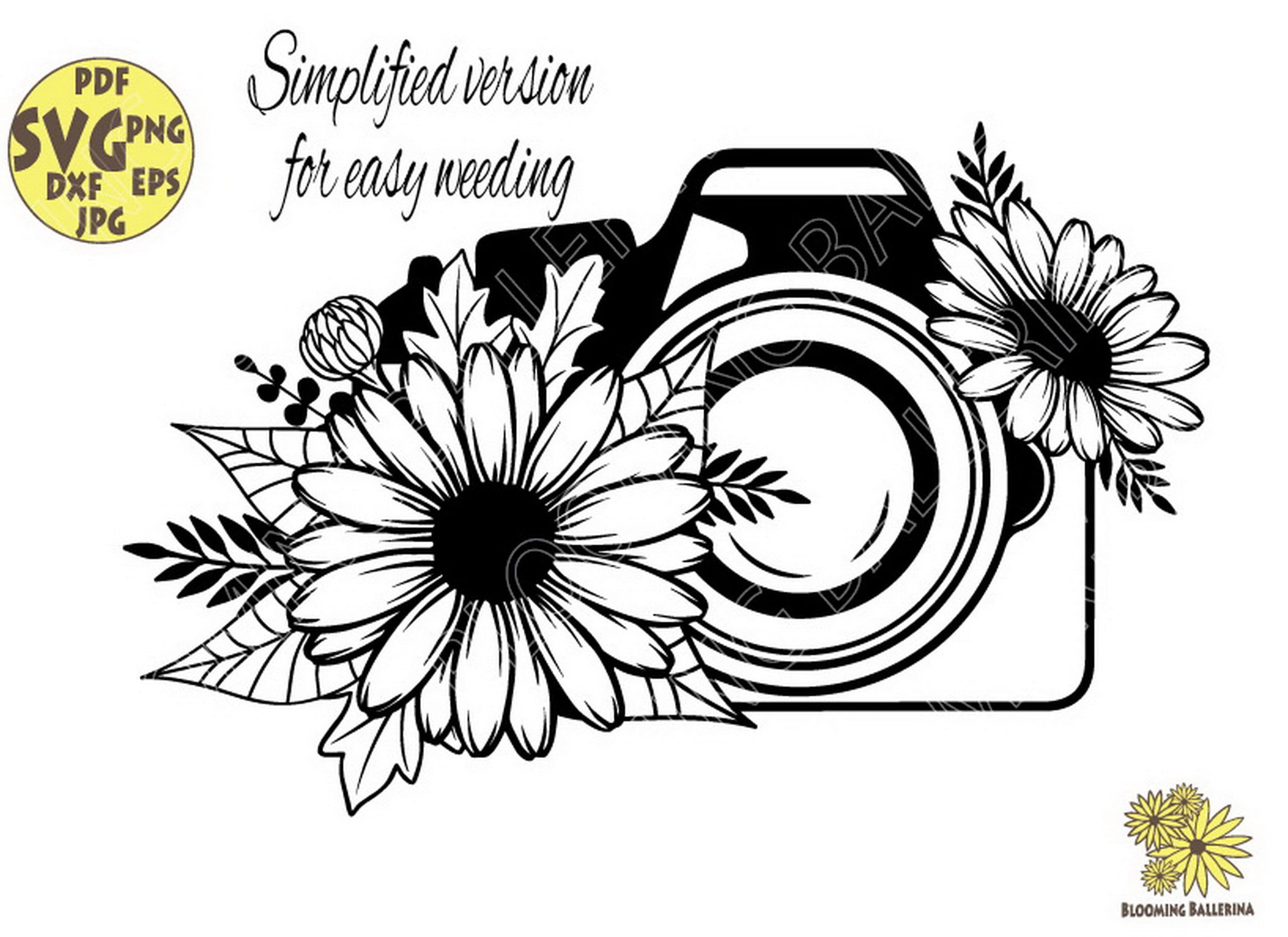 Photography Svg Camera Svg Floral Svg Daisy Svg Botanical - Etsy