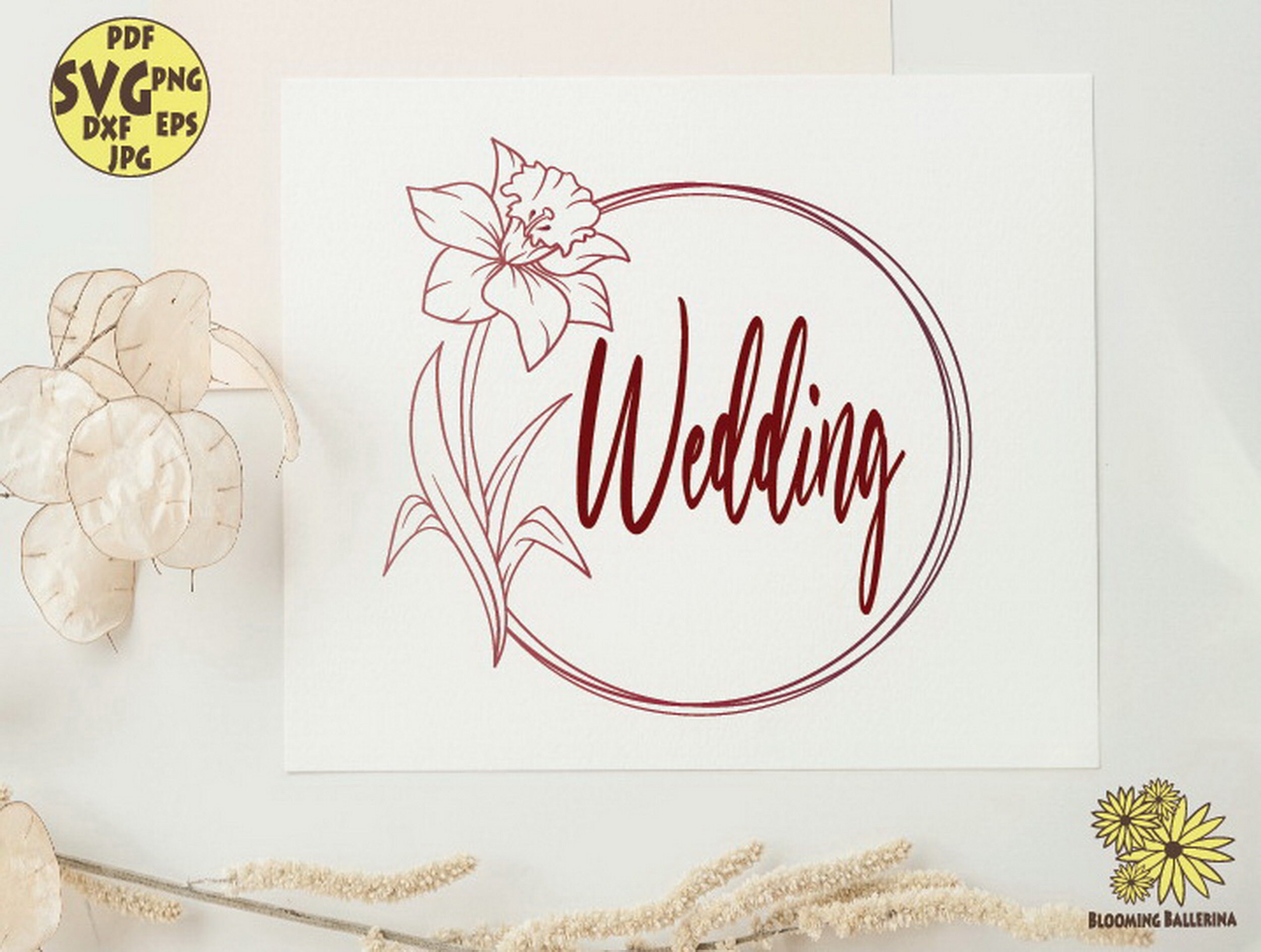 Bundle Narcissus Monogram Frame Svg File, Daffodil Frame, Narcissus ...
