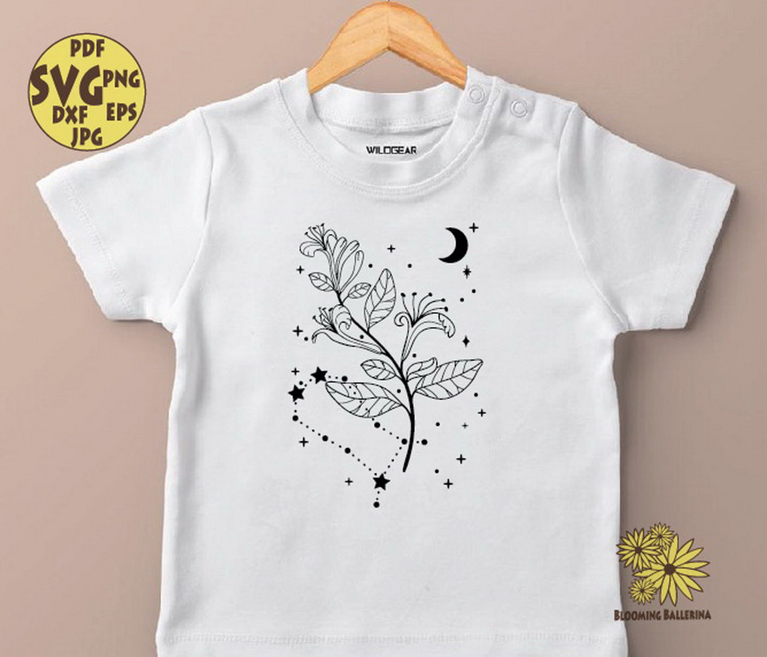 Honeysuckle June Birth Flower Svg June Birth Card Gift | Etsy Canada