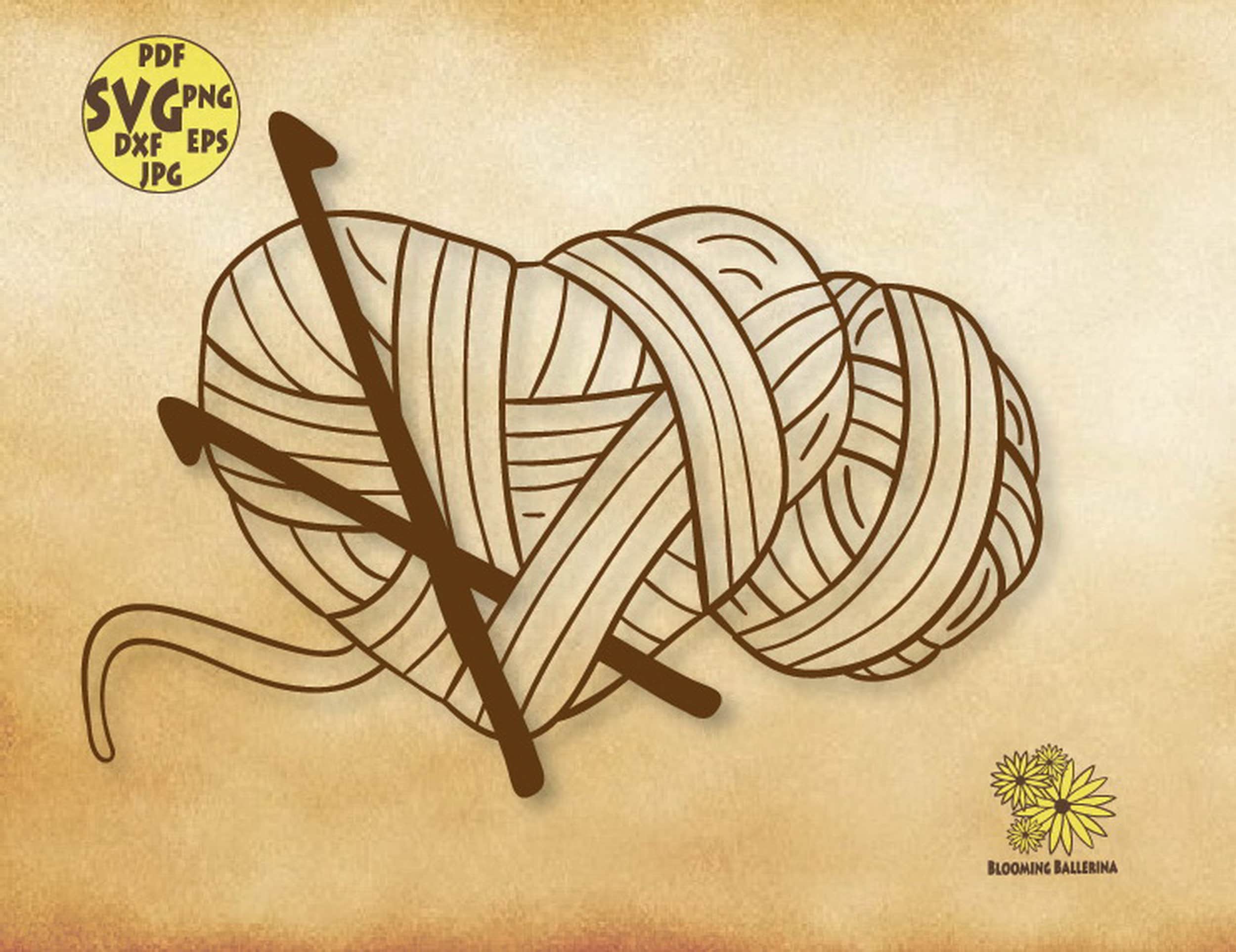 Crochet Yarn Svg Crochet Hooks Svg Crochet Yarns Png Heart - Etsy