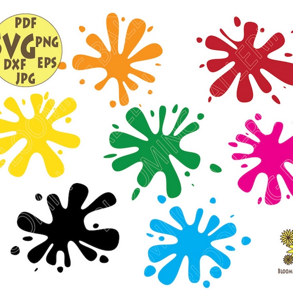 Splatter Spots Svg - Etsy
