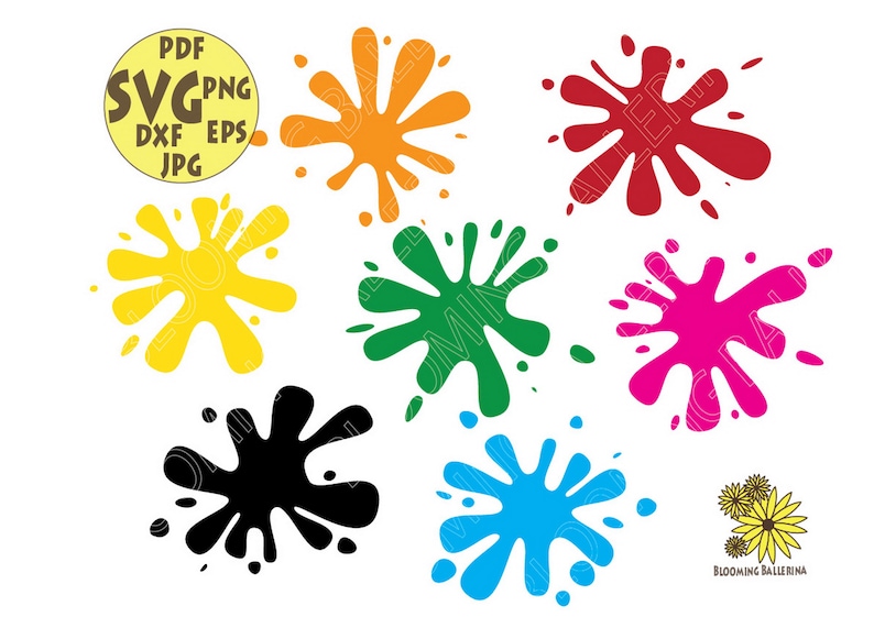 Paint Splatter Svg, Paint Svg, Paint Splats Svg, Vector Paint Splash ...