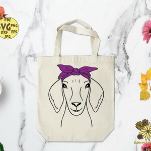 Goat Svg, Goat With Red Bandana Svg, Animal Bandana Svg, Animal Face ...