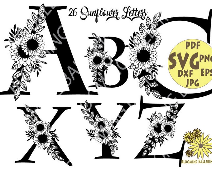 Laurel Alphabet Svg, A to Z Alphabet Laurel Leaf With Initial Monogram ...
