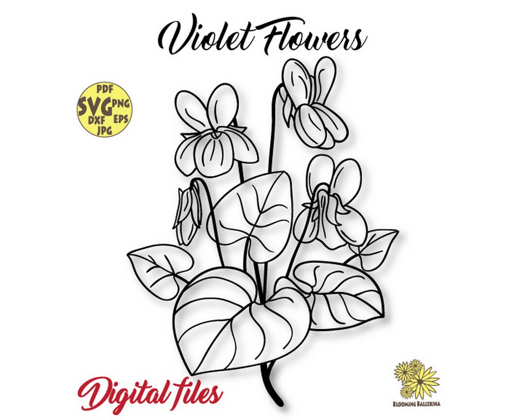 Birth Flower Svg File, Violet Svg, Flower Cut File Wild Flower Svg ...