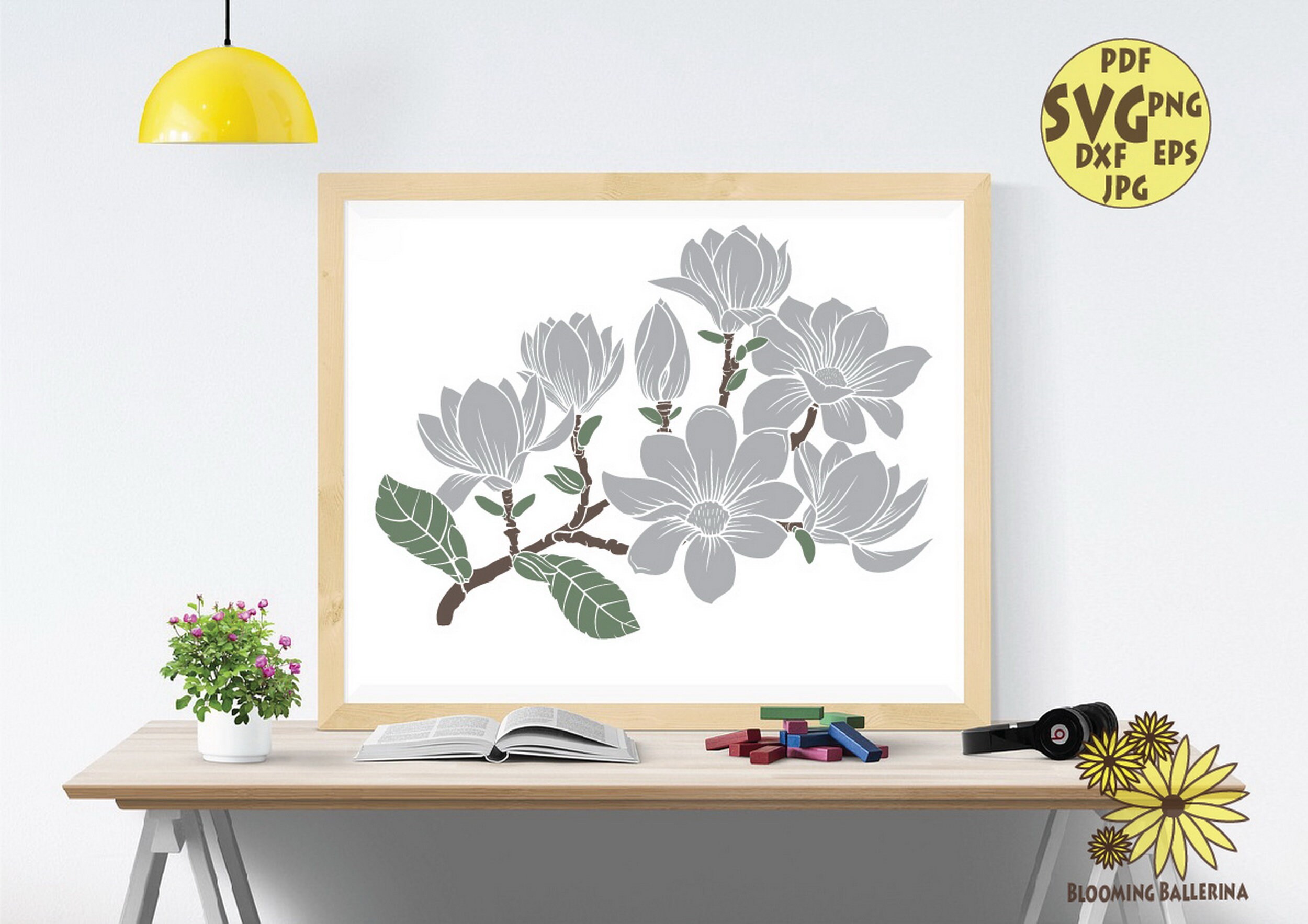 Magnolia Svg Bundle Magnolia Branch Svg Floral Svg Branch - Etsy UK