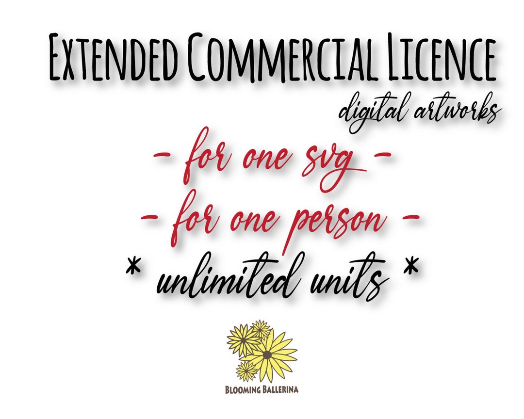 Extended Commercial License for Digital Artworks, SVG Commercial ...