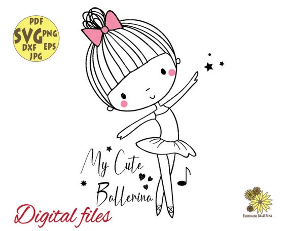 Little Girl Ballerina Dancing Svg File Ballerina Svg Baby | Etsy