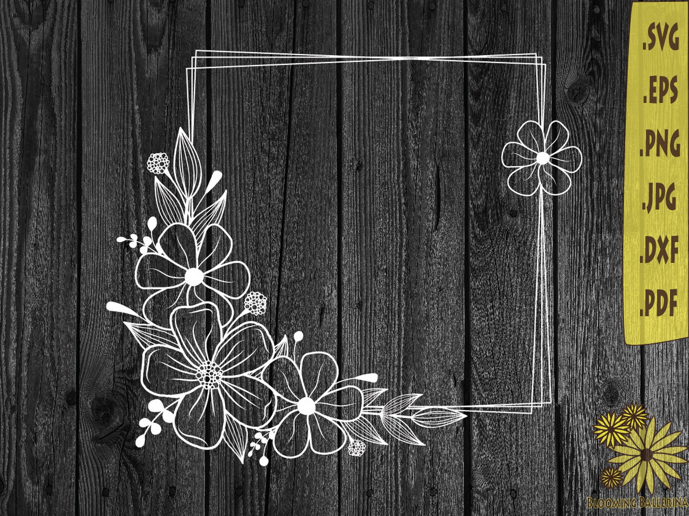 Flower Frame SVG Wreath SVG File Flower Wreath Svg Flower - Etsy