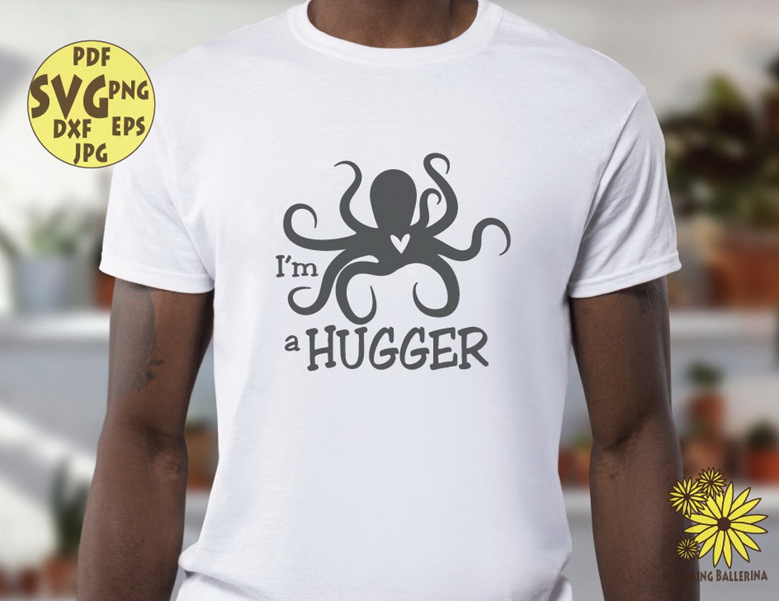 I Am a Hugger SVG, Octopus SVG File, Cute Octopus, Octopus Cut File ...
