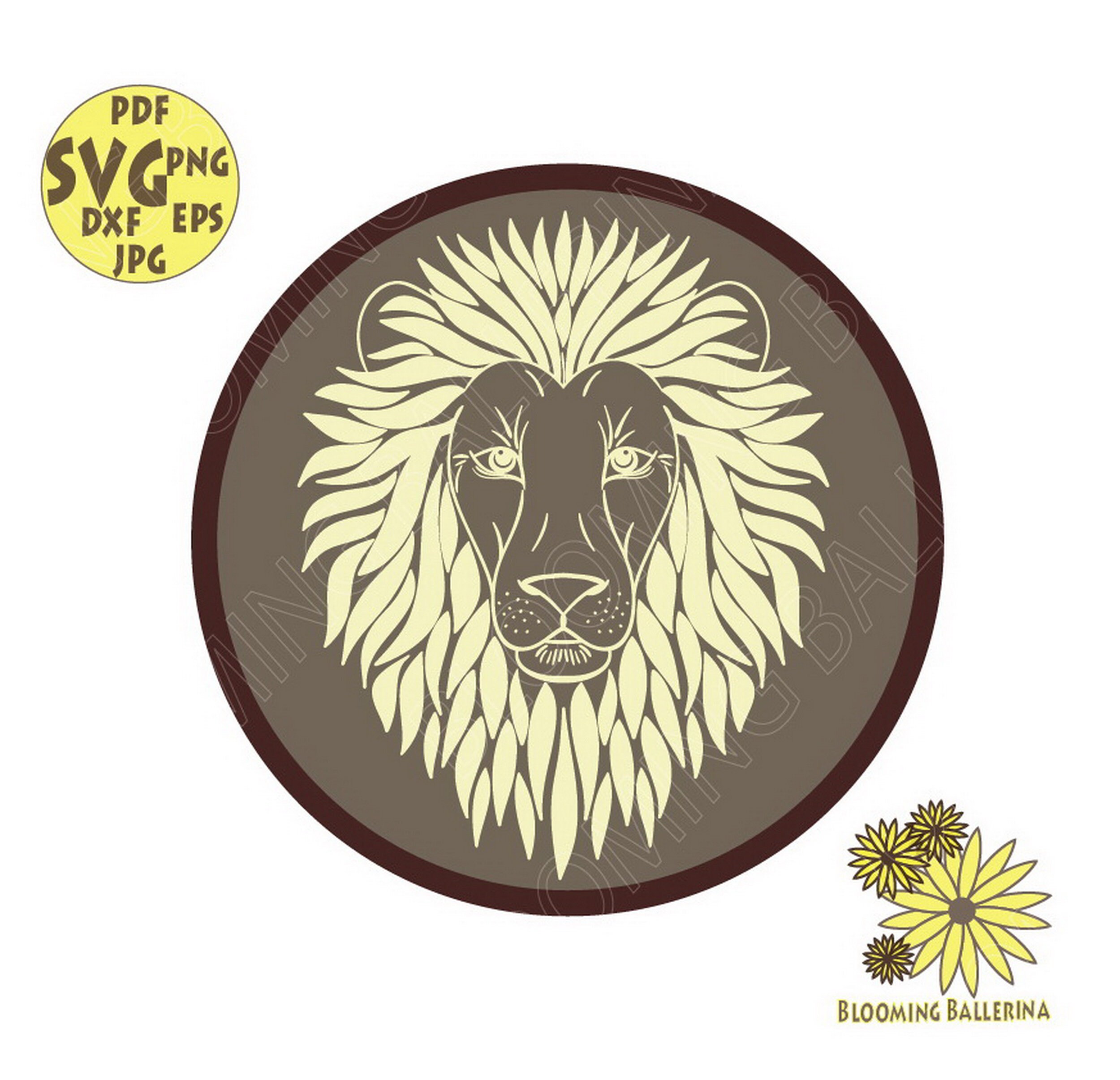 Lion Svg Lions Svg Bundle Digital Animal Face King Lion | Etsy
