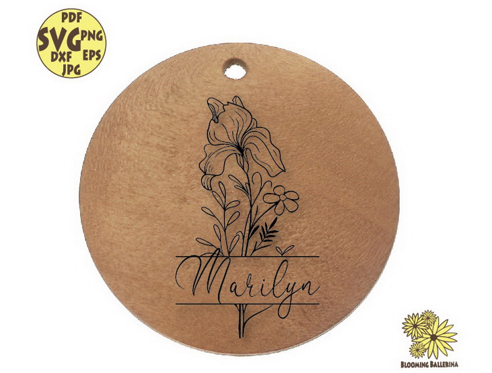 Monogram Iris Flower Bouquet Svg February Birth Flower Svg - Etsy