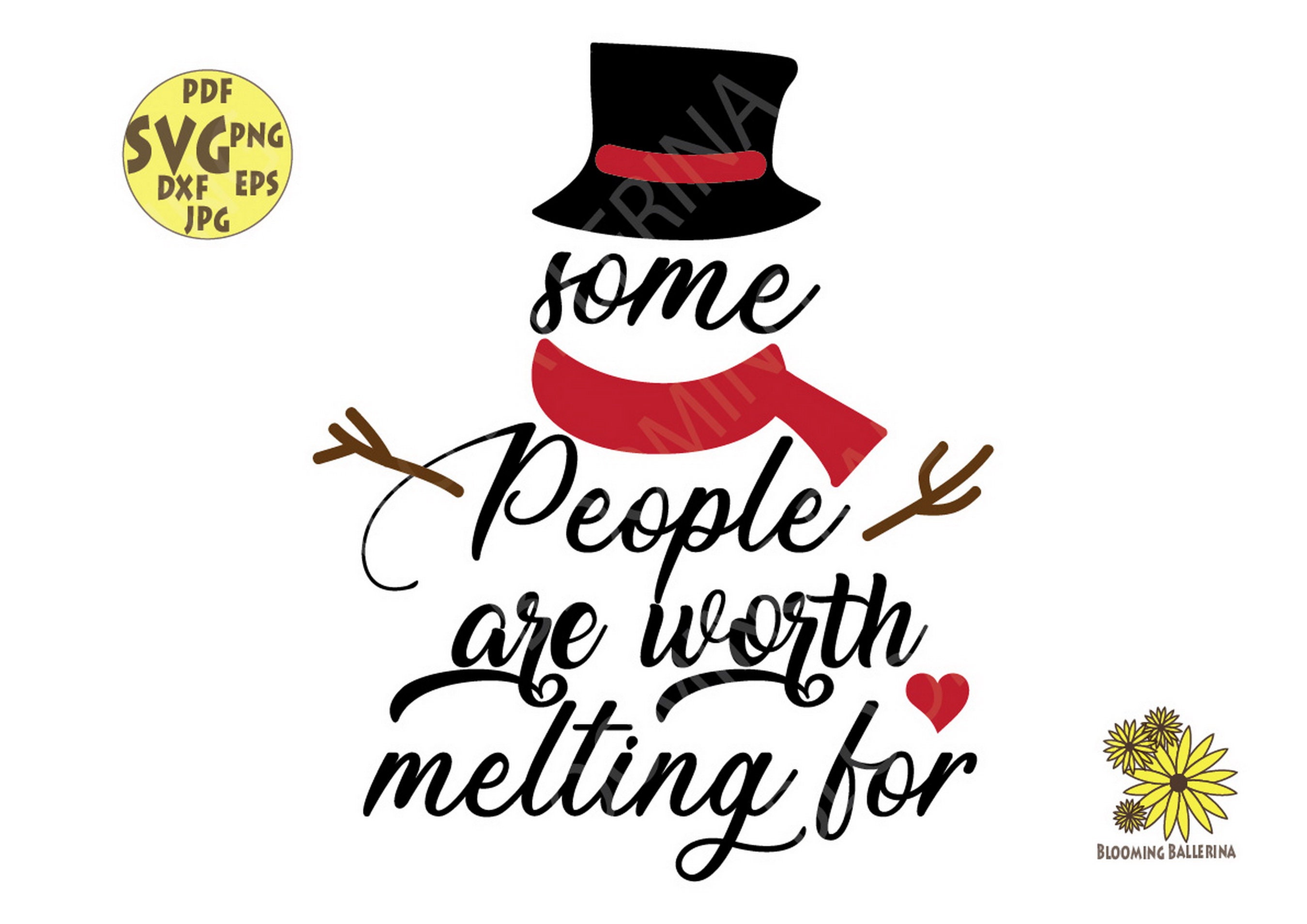 Snowman Svgsome People Are Worth Melting SVG - Etsy