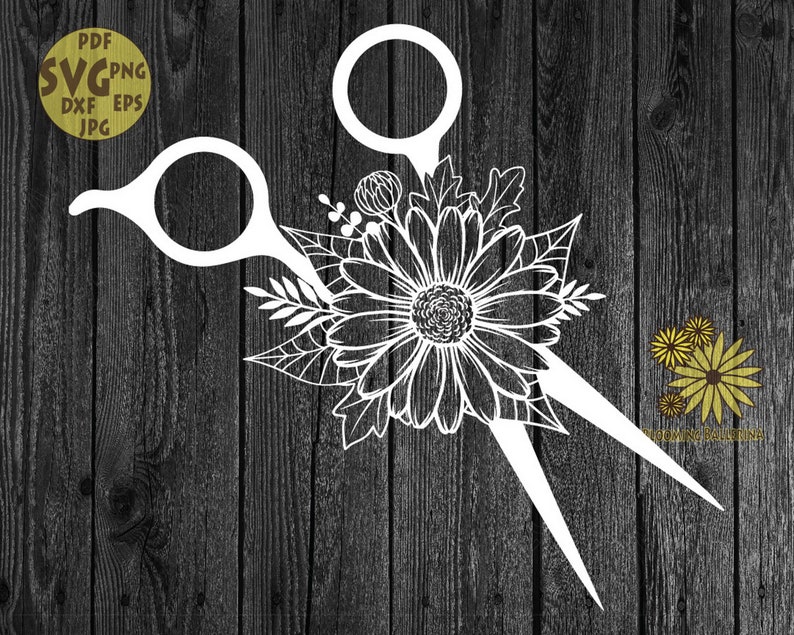 Haircut Scissor Svg, Scissor Svg, Floral Svg, Daisy Svg, Beauty Svg ...