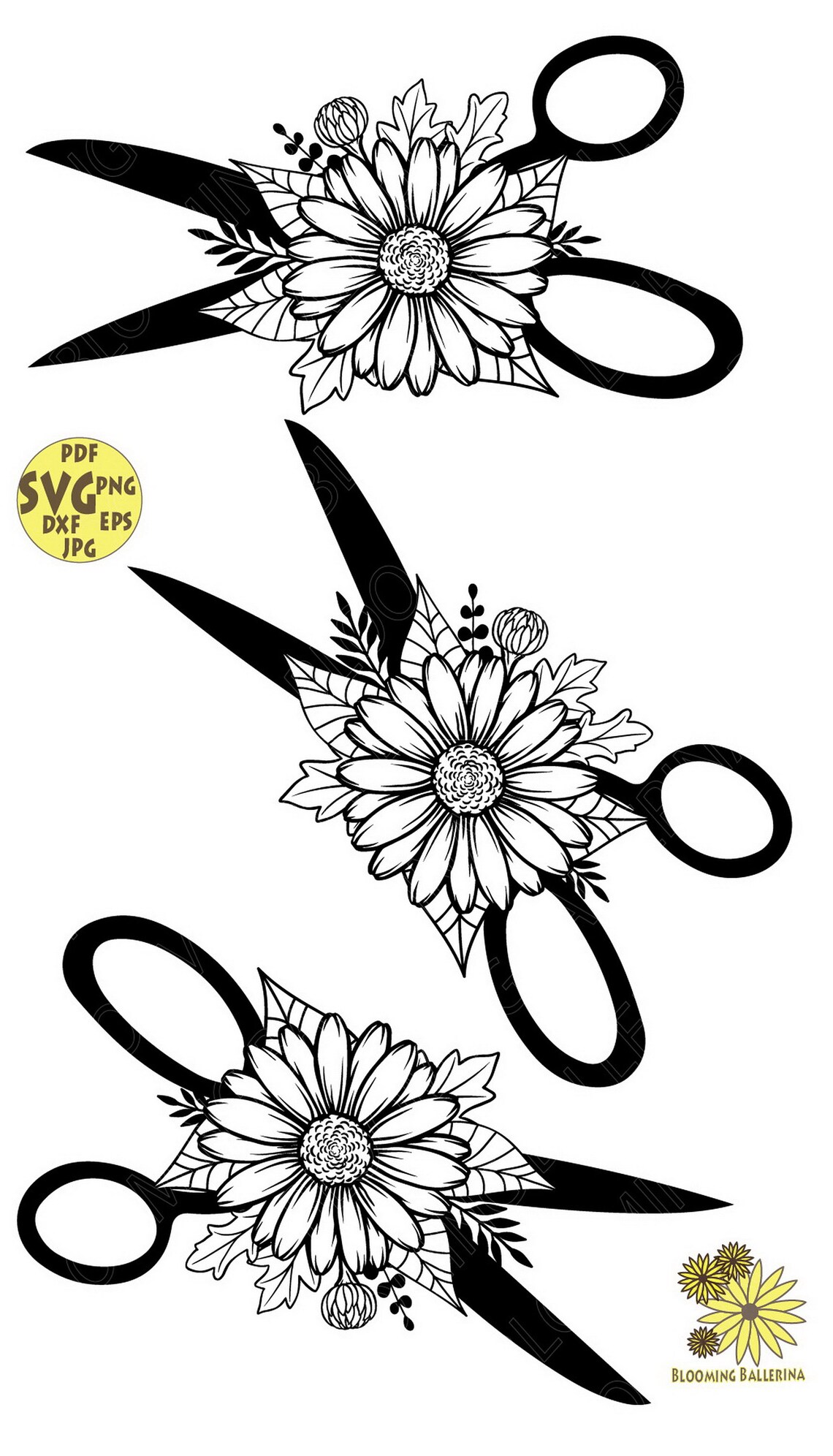 Sewing Scissors Svg Floral Svg Sewing Clipart Sewing Cut - Etsy Canada