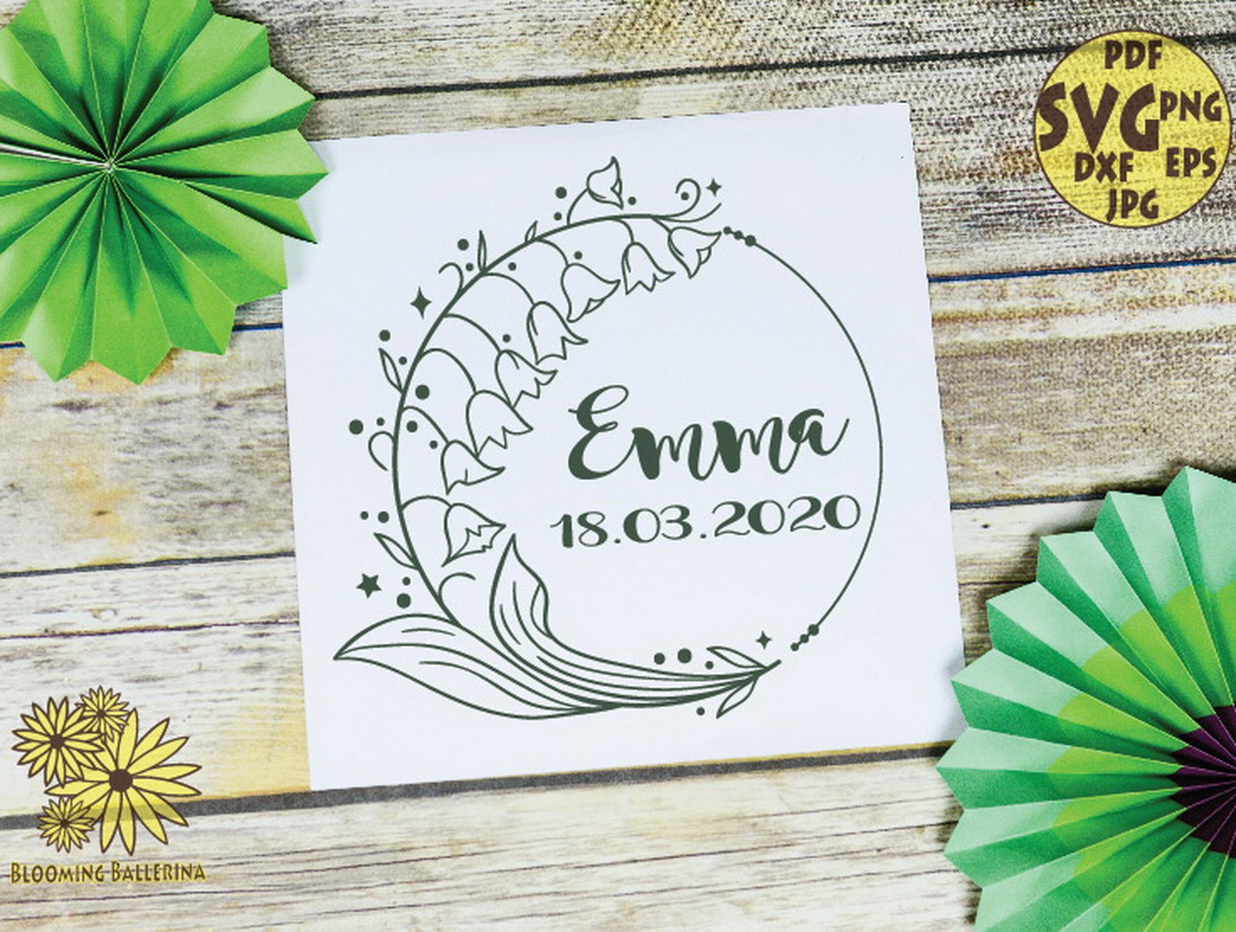 Lily of Valley Frame Svg File Lily of Valleylily of the | Etsy