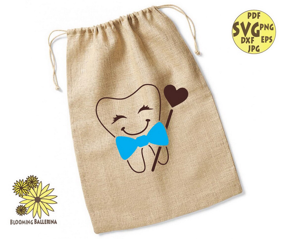 Tooth Fairy Bag SVG Girl and Boy Tooth Svg Tooth SVG File | Etsy