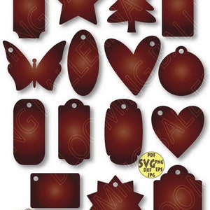 Bundle Tags Svg File, Tag Template Svg, Tag Gift Svg, Tag Laser Cut ...