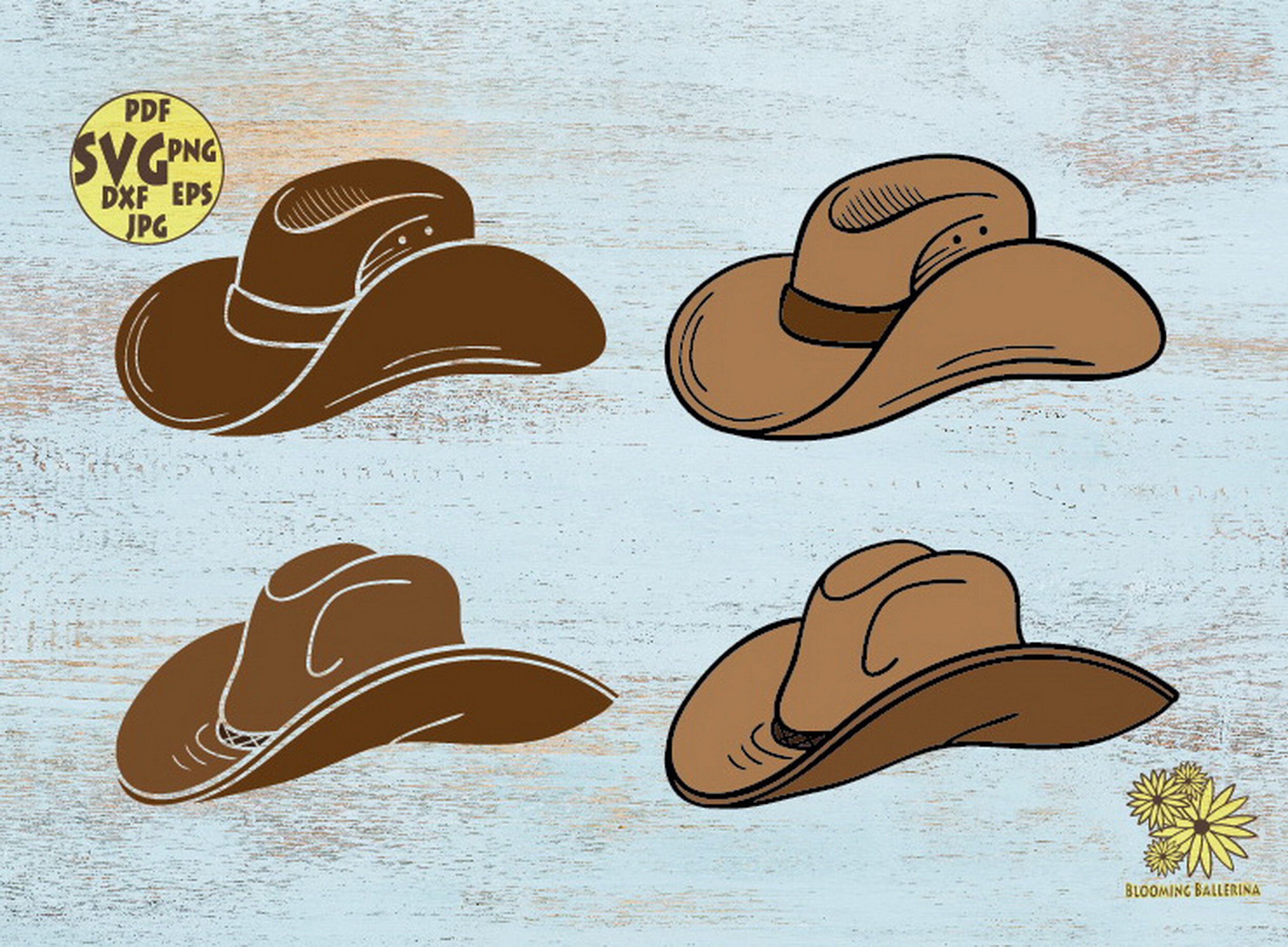 Cowboy Hat Svg Western Svg Cowboy Svg Vintage Cowboy Hat - Etsy