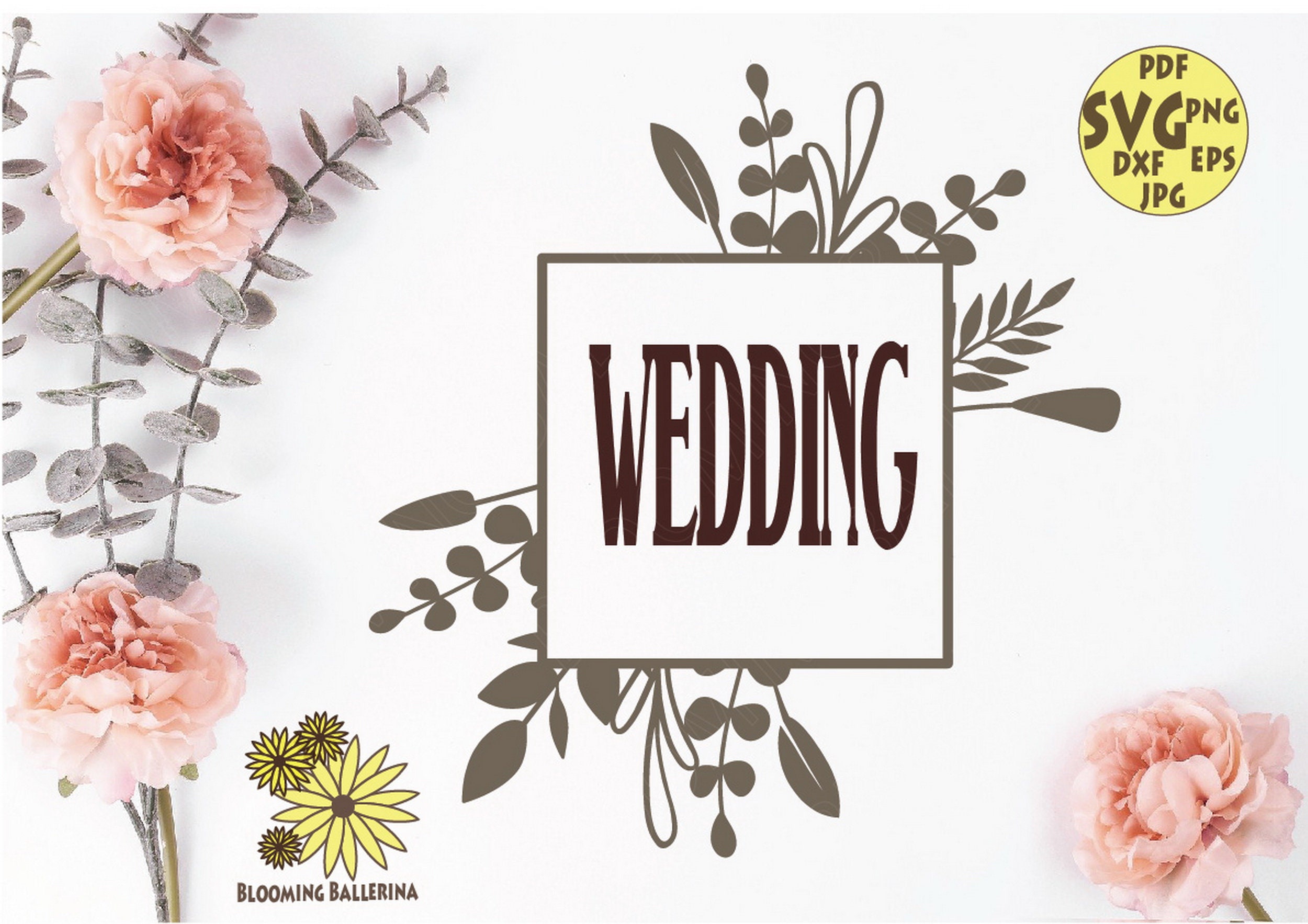 Botanical Plants Frames With Leaves Svg File Floral Borders - Etsy