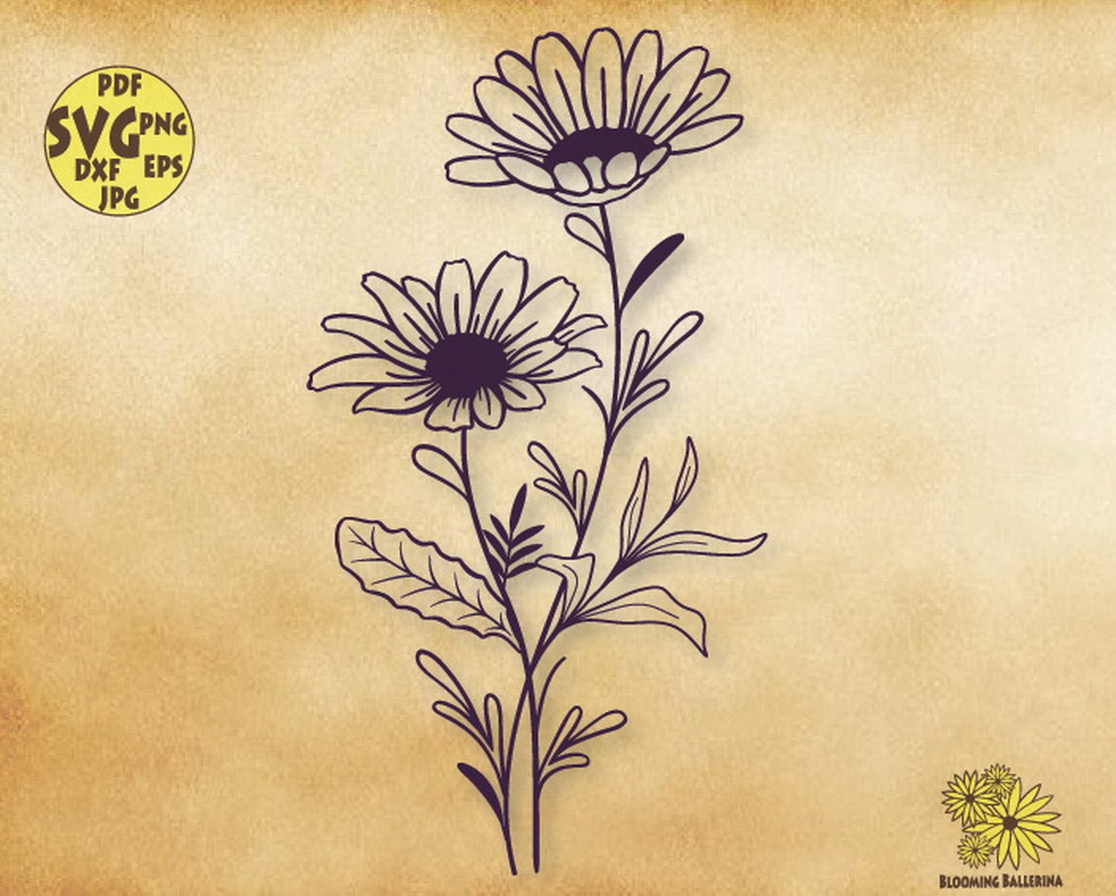 Daisy Birth Flower Svg File April Birth Flower Svg April - Etsy