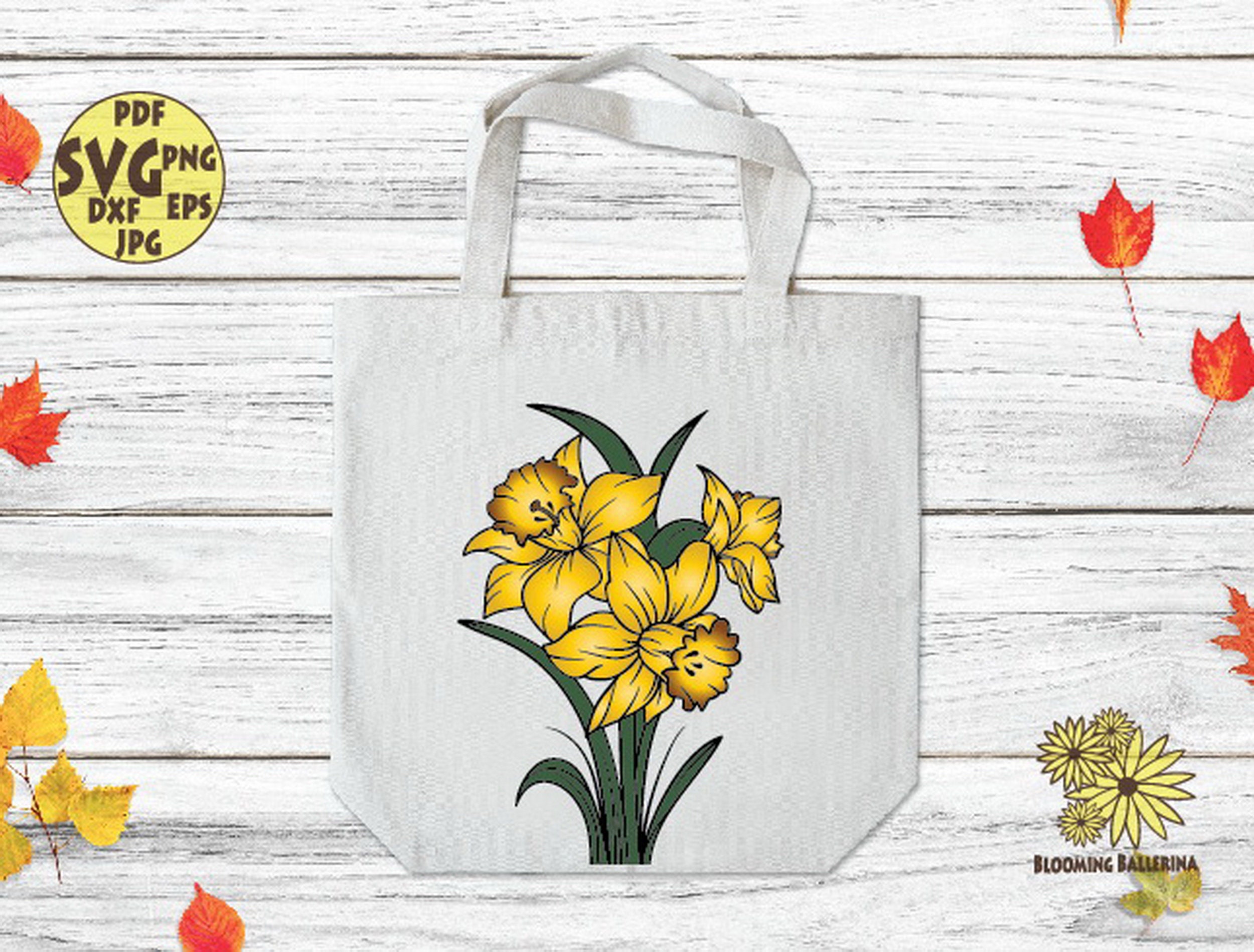 Narcissus Flower Bouquet Svg File March Birth Month Flower - Etsy Canada