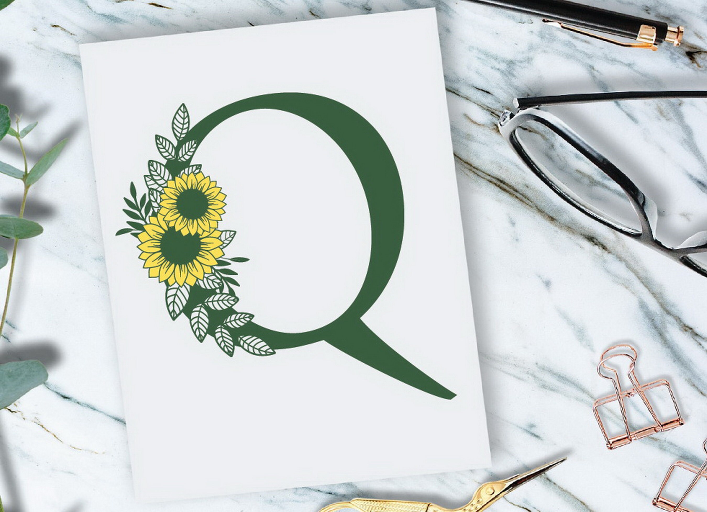 30 Sunflower Monogram Letters SVG Floral Alphabet Svg Flower - Etsy