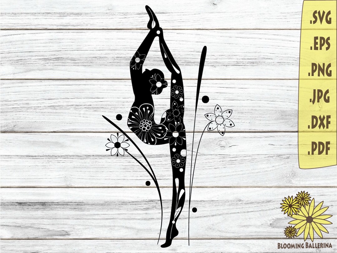Ballerina Svg, Dance Svg, Contemporary Dance Svg, Dancer Svg, Floral ...